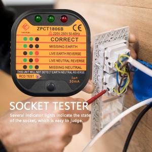 ZPCT1806 Series Smart Power Safety Leakage Socket Tester - EU / UK / US ...