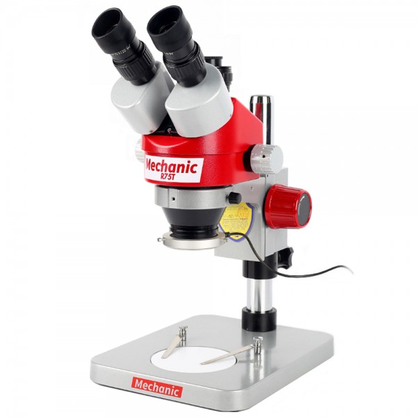 Mechanic R75T-B1 7X-45X Industrial Trinocular Stereo Microscope for PCB ...