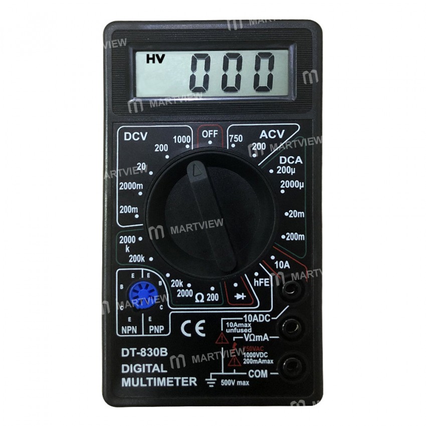 DT-830B Portable LCD AC / DC Digital Multimeter - Martview