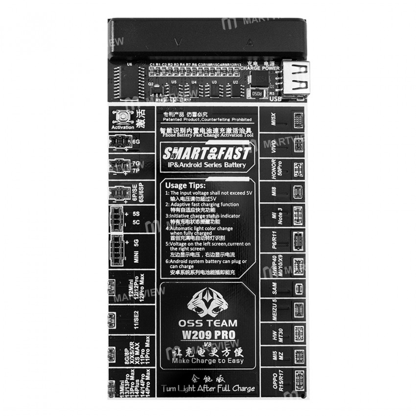 OSS W209 Pro V8 Battery Charging Activation Board for iPhone 6 to 14Pro ...