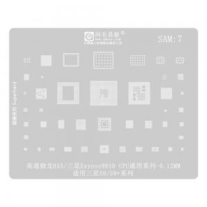 Amaoe SAM7 0.12mm BGA Reballing Stencil for Qualcomm Snapdragon 845 / Samsung Exynos 9810 CPU S9 ...