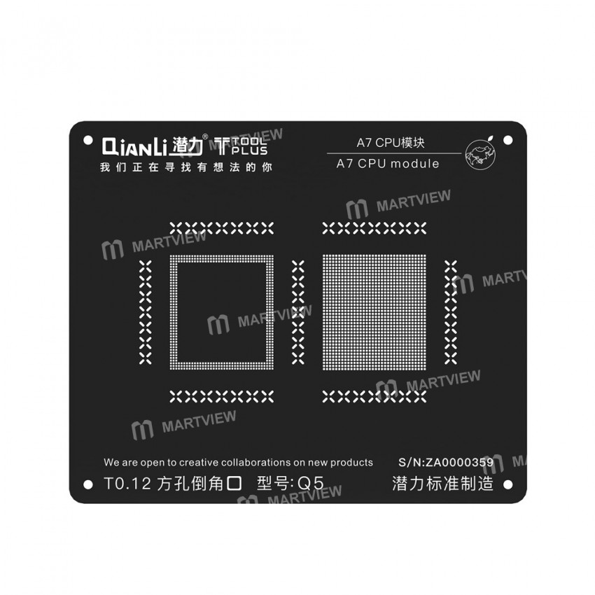QianLi CPU Module BGA Reballing Black Stencil for iPhone A7 / A8 / A9 ...