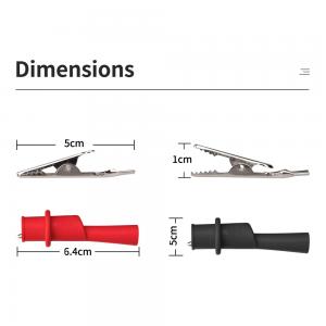 Aneng 1000V / 10A Universal Multimeter Alligator Test Clip Clamp - 2Pcs ...