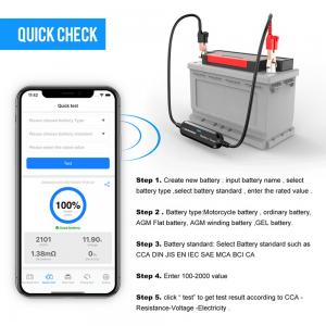 BK100 Multifunction Bluetooth 12V Lead-Acid Battery Diagnostic Test ...