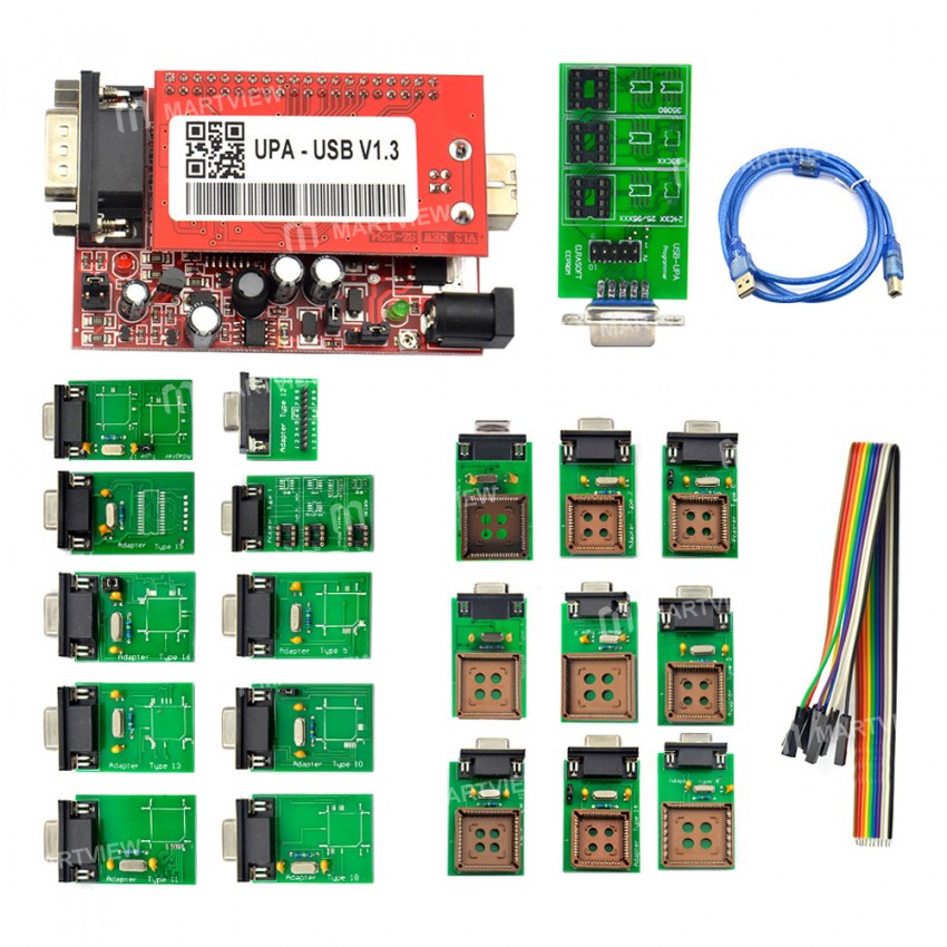 UPA-USB V1.3 Main Unit ECU Chip Tunning UPA USB EEPROM Programmer with Full Adapter - Martview