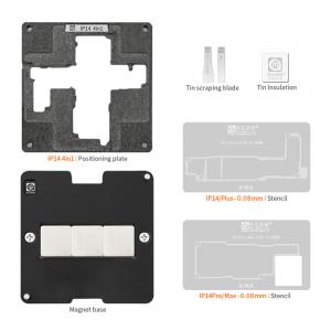 Amaoe 0.08mm IP14 4in1 BGA Reballing Stencil Platform Set for iPhone 14 ...