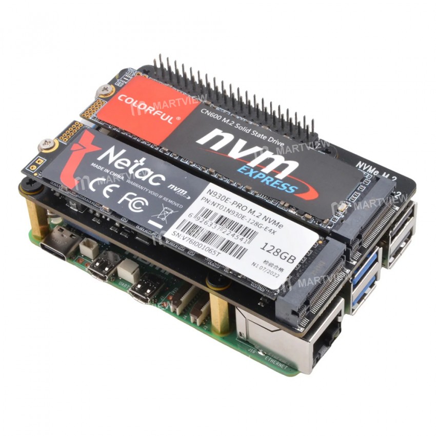 X1004 PCIe To M 2 NVMe Protocol Dual SSD Expansion Board For Raspberry X1004 PCIe To M 2 NVMe Protocol Dual SSD Expansion Board For Raspberry