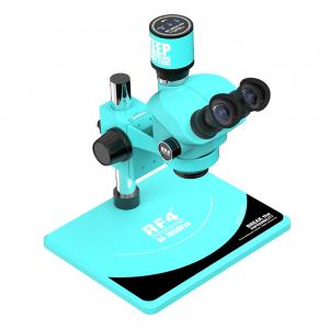 RF4 RF7050Pro-2KC8 7-50X Synchronous Zoom Trinocular Stereo Microscope with Big Base & 2K HD ...