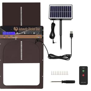 Automatic Chicken Coop Door Solar Powered 4 Mode Aluminum Alloy Steel ...