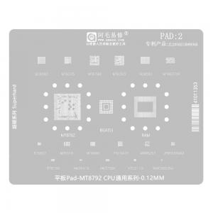 Amaoe Pad:2 0.12mm MT8792 CPU Comprehensive Series BGA Reballing Stencil - Martview