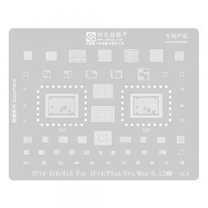 Amaoe 0.12mm BGA Reballing Stencil for iPhone 14 / 14 Plus / 14 Pro / 14 Pro Max Apple A15 / A16 ...