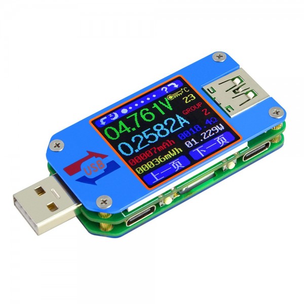 UM25 UM25C Type-C 1.44inch Color LCD Meter Portable Digital USB ...