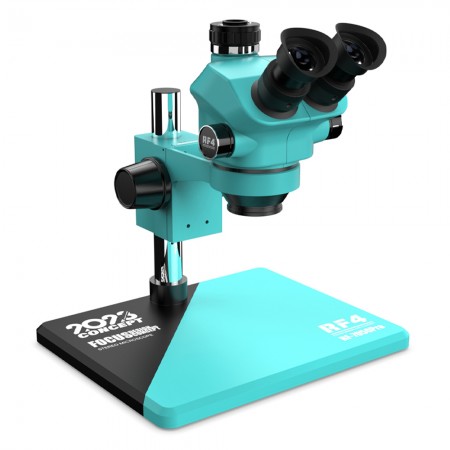 RF4 RF7050Pro 7-50X Synchronous Zoom Trinocular Stereo Microscope with Aluminum Alloy Base ...